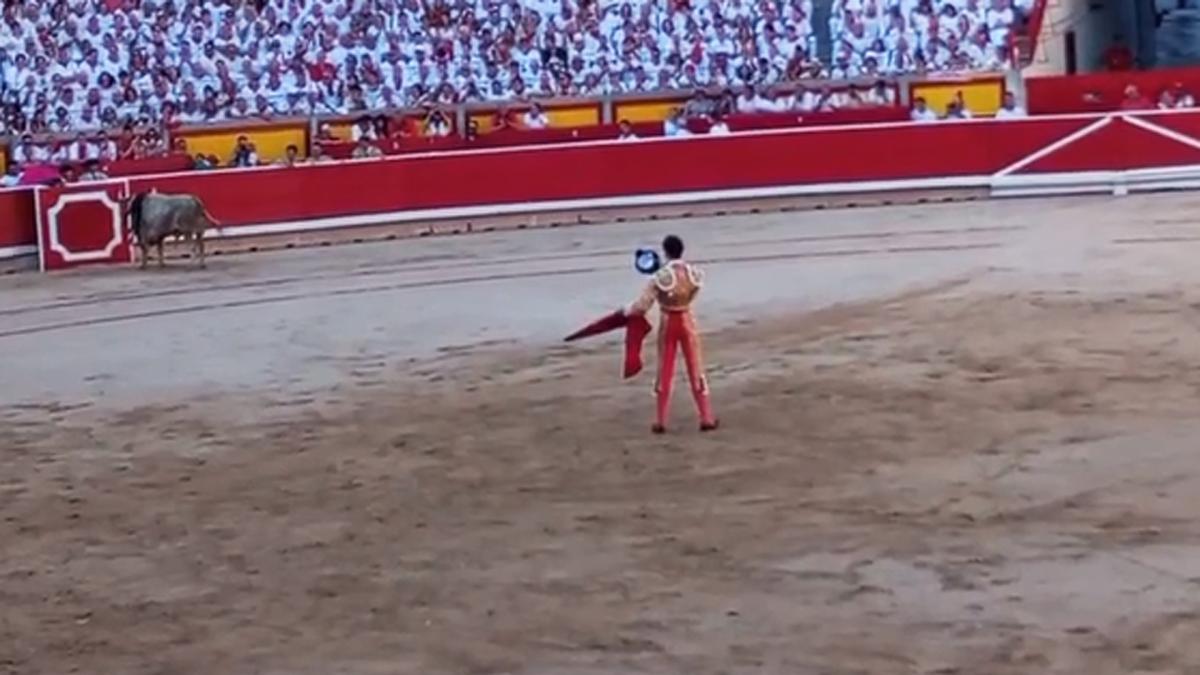 Brindis de Tomás Rufo en el tercero de la corrida del 9 de julio