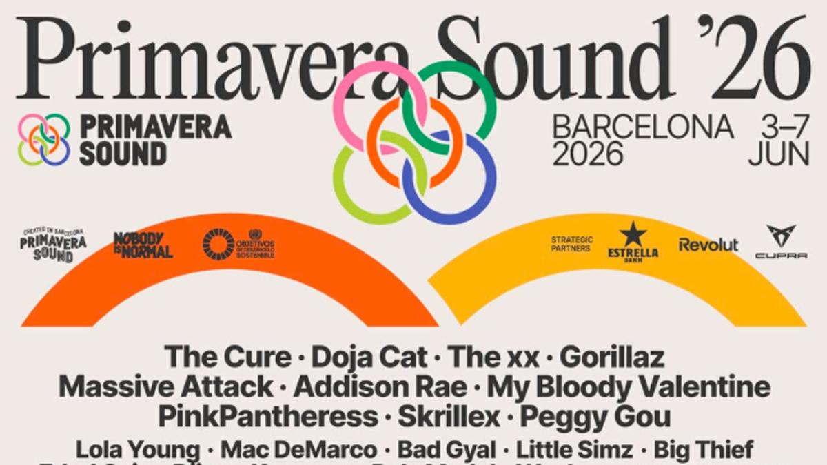 El Primavera Sound 2026 contará con The Cure, Gorillaz, Massive Attack, The xx y Addison Rae
